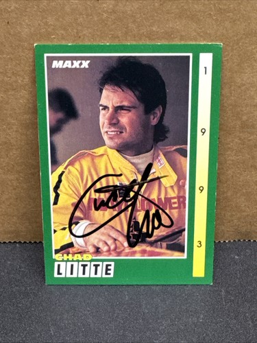1993 MAXX NASCAR Racing Driver #9 Chad Little Signed On Card Auto ...