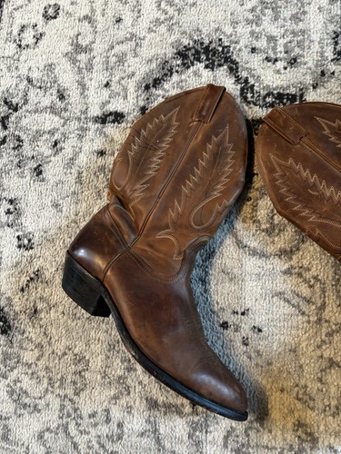Boulet Mens Size 9 3E Brown Cowboy Boots 0096 | eBay