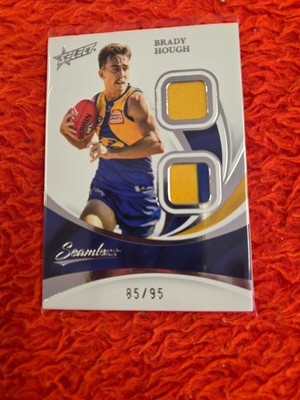 2025 AFL Select Seamless Brady Hough Double Patch #85/95 West Coast ...