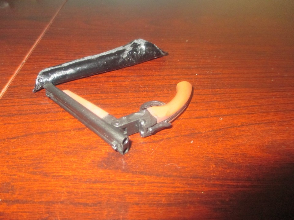 1/6 scale action figure pair of kukri knifes w/scabbard, sawed off ...