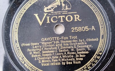Larry Clinton 78rpm Single 10-inch Victor #25805 Gavotte | eBay