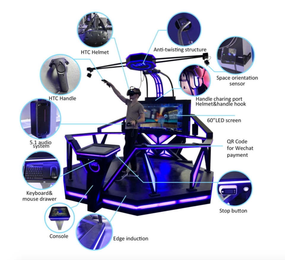 Virtual Reality Walker Sports VR Motion 9D Simulator Boxing 360 Shooter ...