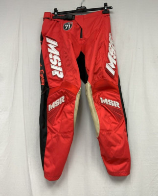 MSR Legend Seventy One 71 Off-Road MX Motocross Pants Black/Red Men's ...