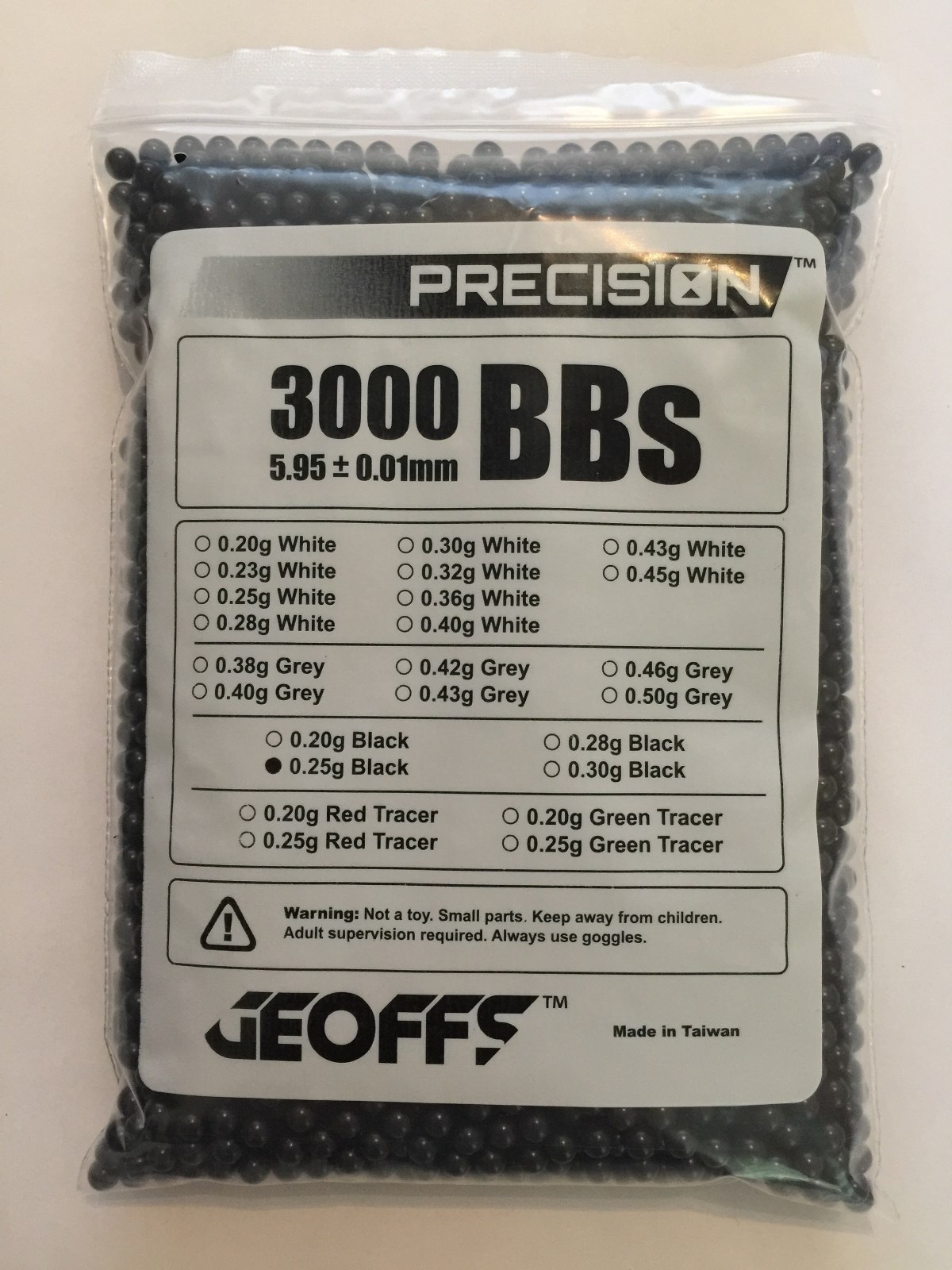 GEOFFS™ PRECISION™ AIRSOFT BBS BB AMMO 6MM PELLETS VSR SNIPER ...