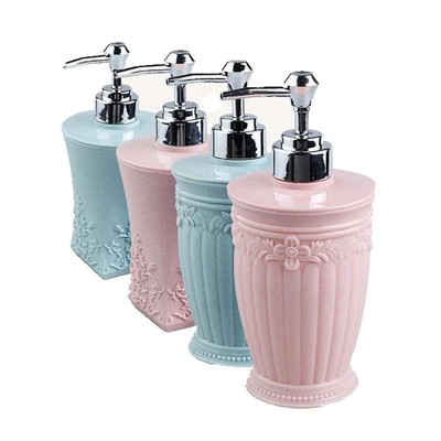 Hand Pump Container Soap Liquid Dispenser 400ML Pink / Blue | eBay