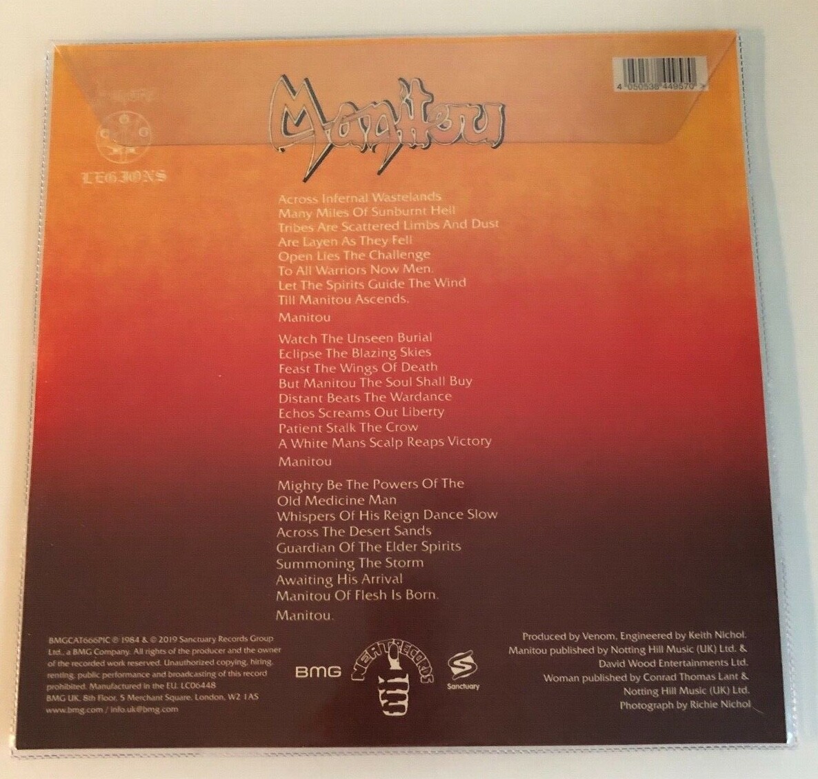 VENOM - Manitou - RSD Picture Disc 7" - Record Store Day Vinyl Record ...