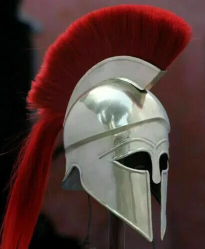 Medieval 300 Spartan Helmet wit Crest Plume Greek Troy Costume Armor ...