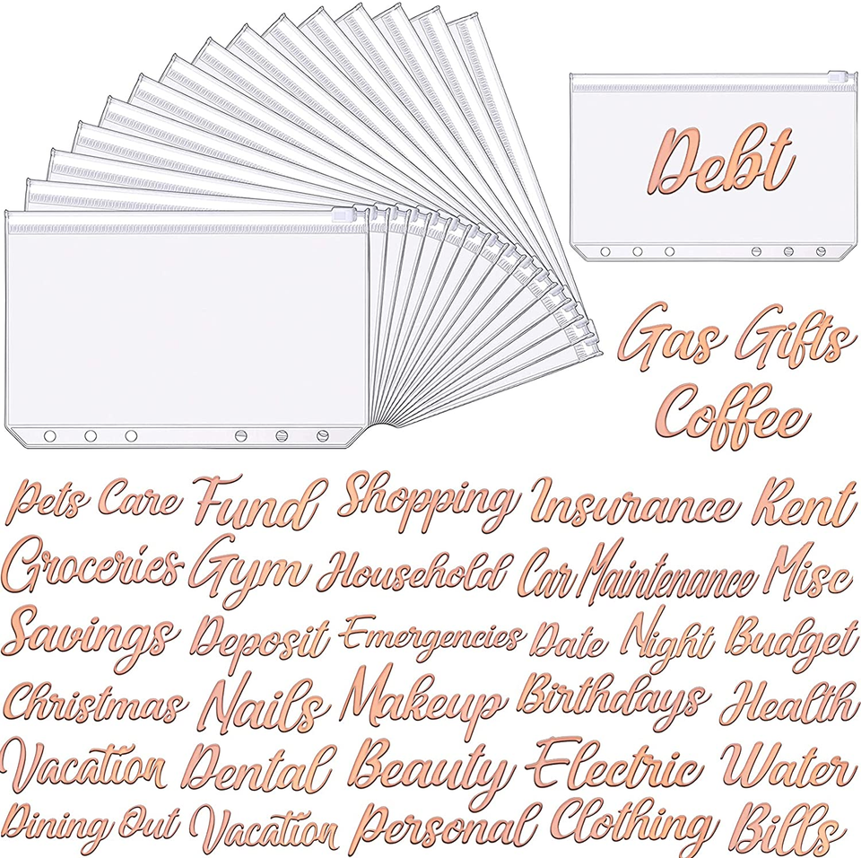49 Piece: Stickers and Envelopes for A6 Budget Binder Cash Labels ...