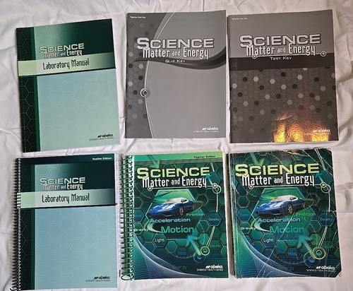 Abeka Science Matter Energy 9th Grade Curriculum Teacher Student Key ...