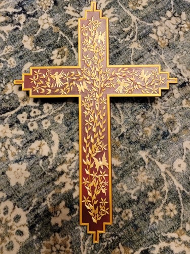 Spanish Market Artist Mel Rivera Red Wheat Inlay Cross | eBay