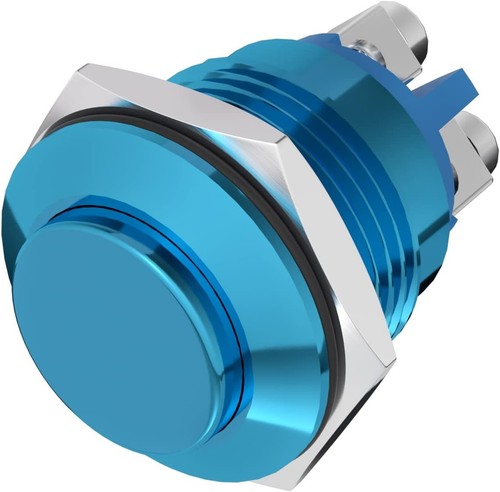 APIELE 16mm Momentary Push Button Switch High Round Cap Waterproof Blue ...