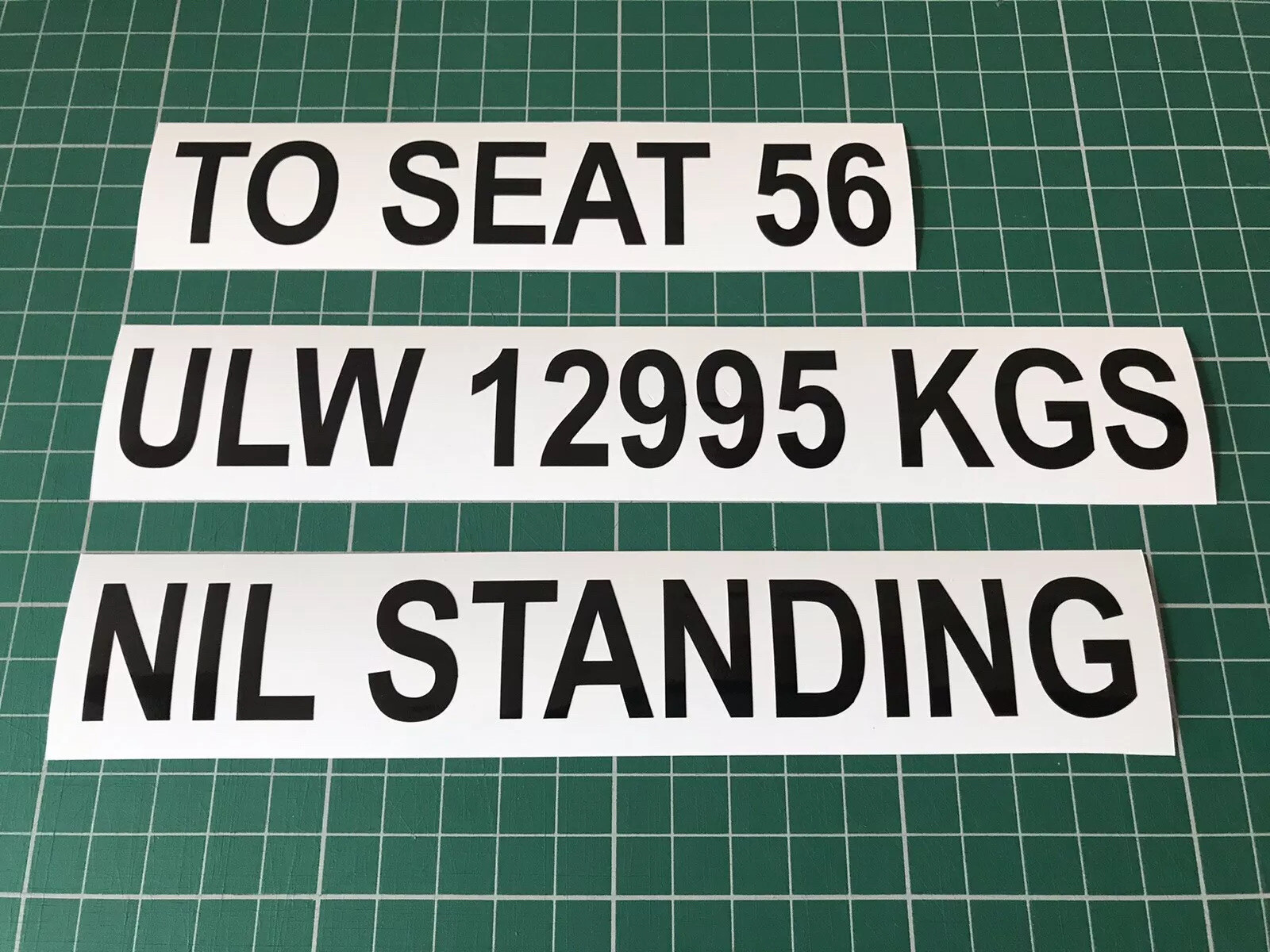 COACH BUS MINIBUS CUSTOM UNLADEN WEIGHT KGS TO SEAT LEGAL LETTERING ...