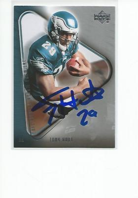 TONY HUNT Autographed Signed 2007 Upper Deck ROOKIE card Philadelphia ...
