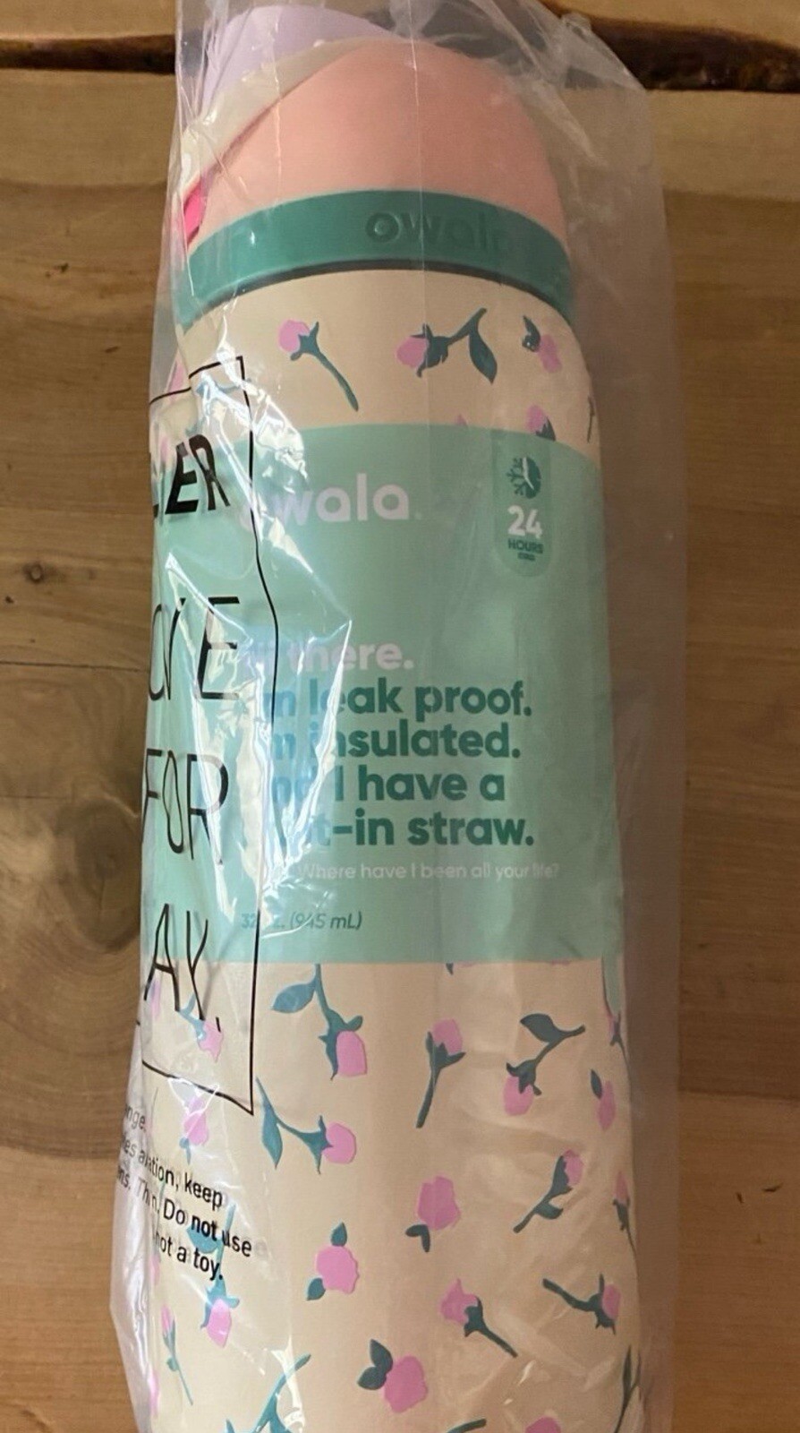 Owala UO Exclusive FreeSip 32oz Water Bottle Tea Time Rosebud New Free ...