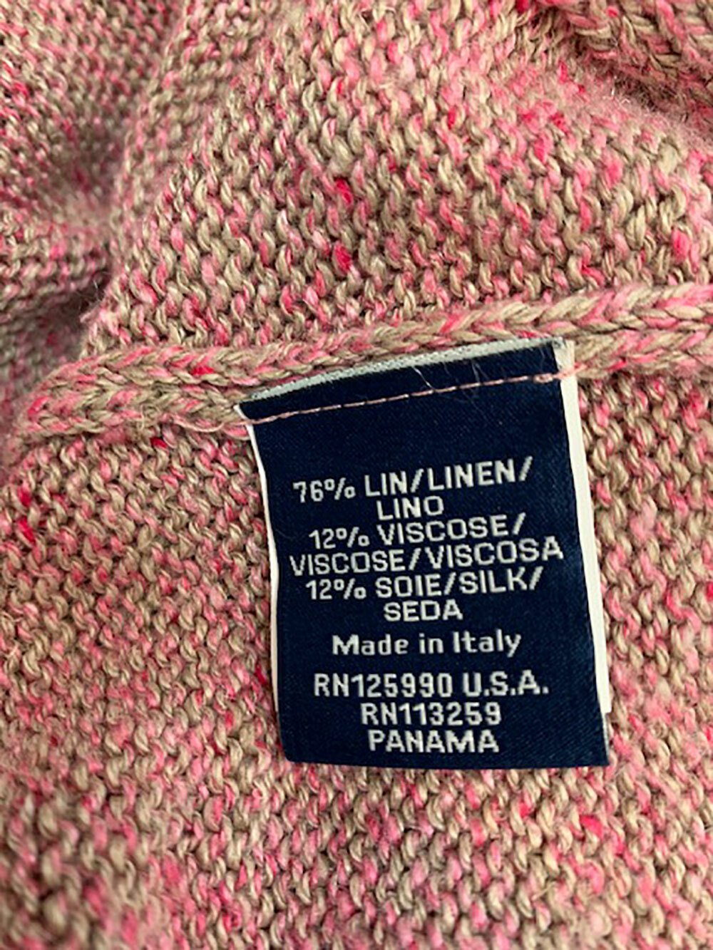 Designer Faconnable Italy Size Small Linen Silk Knit Vest Pink Women's ...