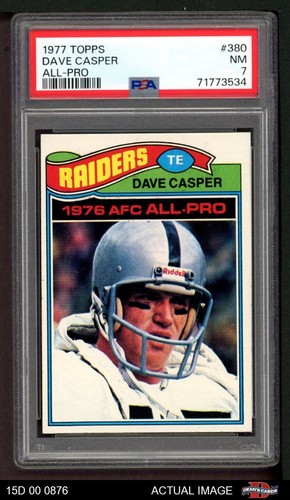 1977 Topps #380 Dave Casper Raiders RC HOF Notre Dame PSA 7 - NM | eBay
