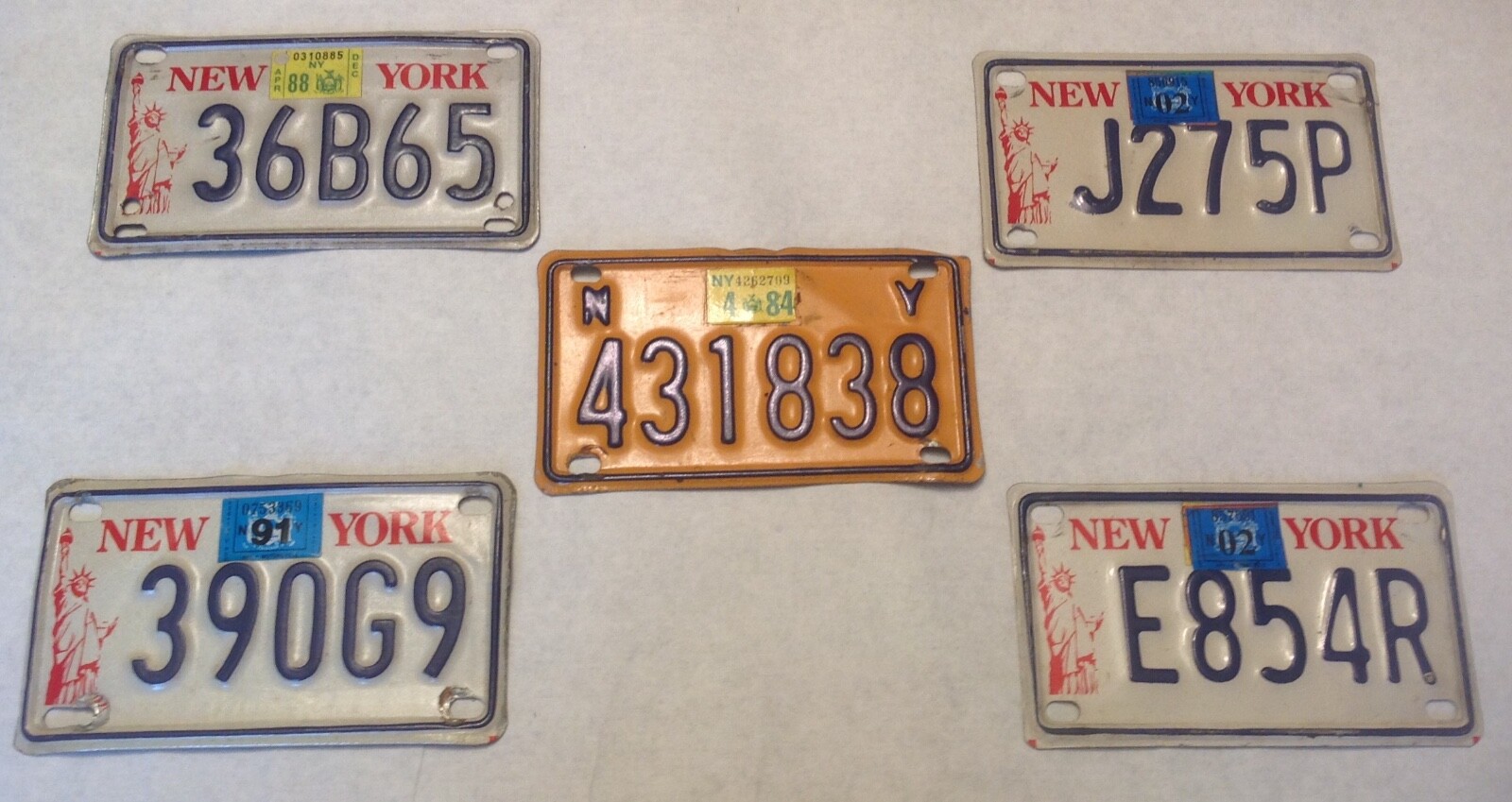 Vintage NEW YORK STATE MOTORCYCLE LICENSE PLATE LOT OF 5 | eBay