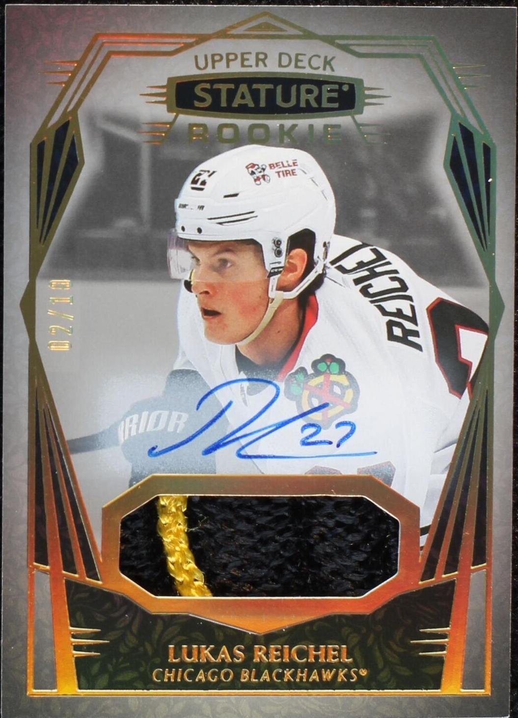 2022-23 Upper Deck Stature - Rookies Lukas Reichel #153 Design & Photo ...
