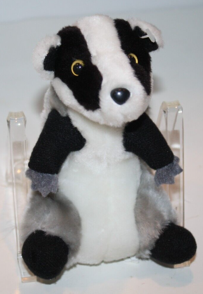 Proud Toy Badger 7" Black White Gray Soft Stuffed Animal Wild Wildlife ...
