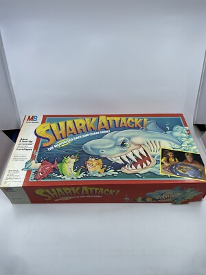 Vintage Shark Attack Board Game 1988 Complete Not Working Milton ...