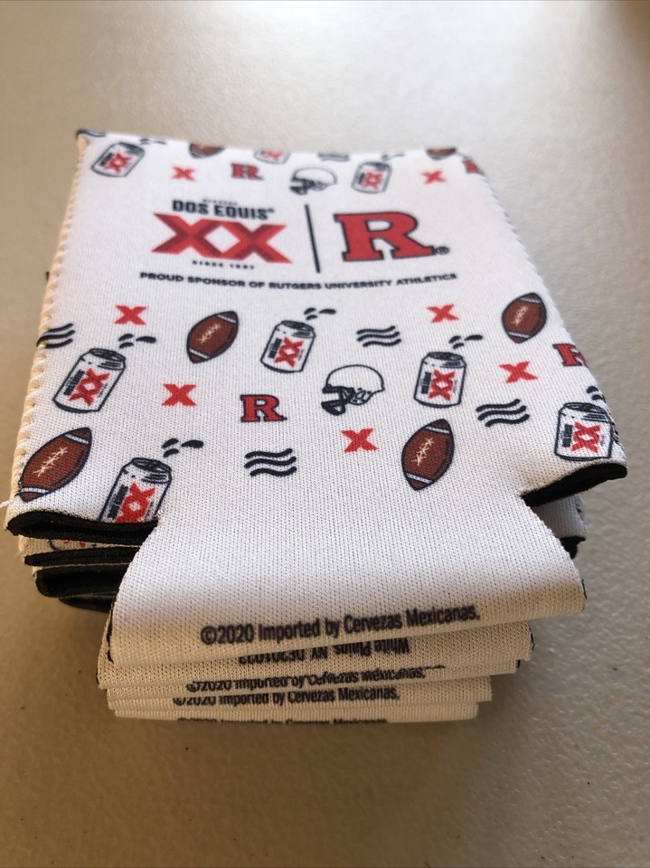 Lot of 5 Rutgers Football Dos Equis Bottle Holder New Keeps Beer Cold ...