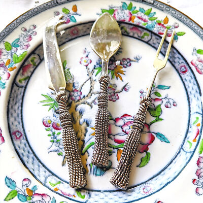 Silverplated Hors D'Oeuvres Servers with Tassel Handles | eBay