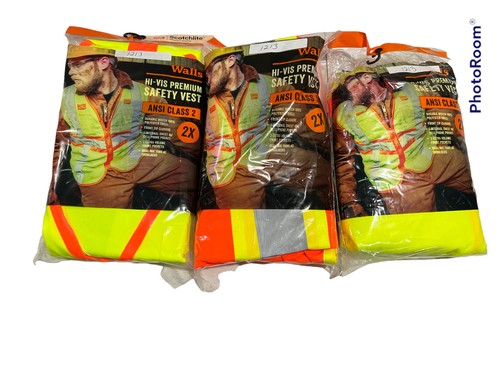 Walls HI-VIS Premium Safety Vest ANSI CLASS 2 Size 2X 29198447169| eBay