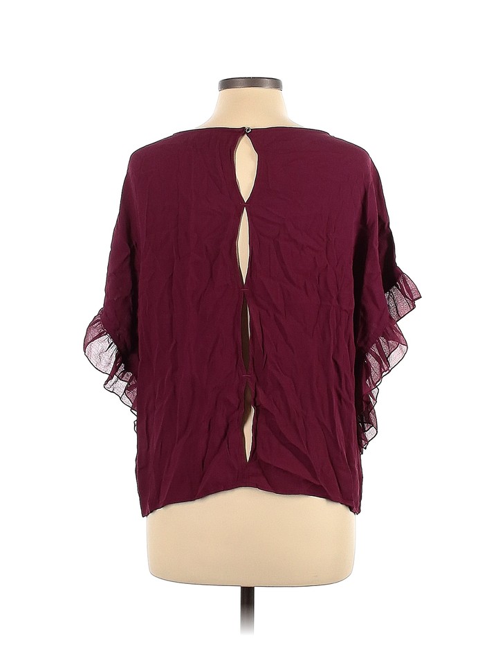 William Rast Women Red Short Sleeve Blouse L | eBay