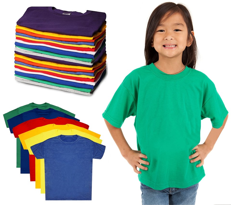 BILLIONHATS Kids Cotton Tshirts Bulk, Wholesale Unisex Children Tees | eBay