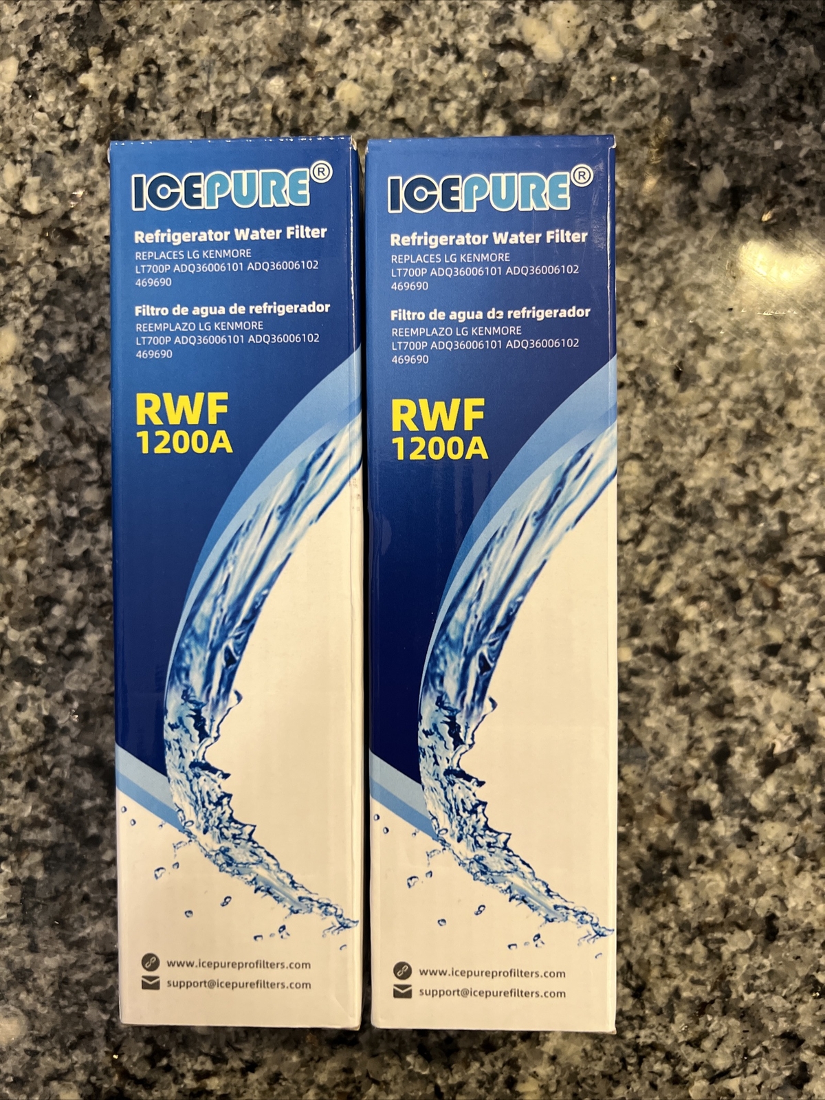 Lot of 2 IcePure Refrigerator Water Replacement Filter RWF1200A | eBay
