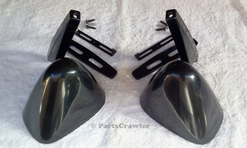 NOS:VINTAGE CLASSIC BLACK DUAL TWIN SPORT BULLET SHAPE HOT ROD SIDE ...