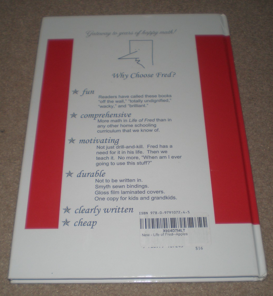 Life of Fred Apples Stanley F. Schmidt, Ph.D. Elementary Series Math ...