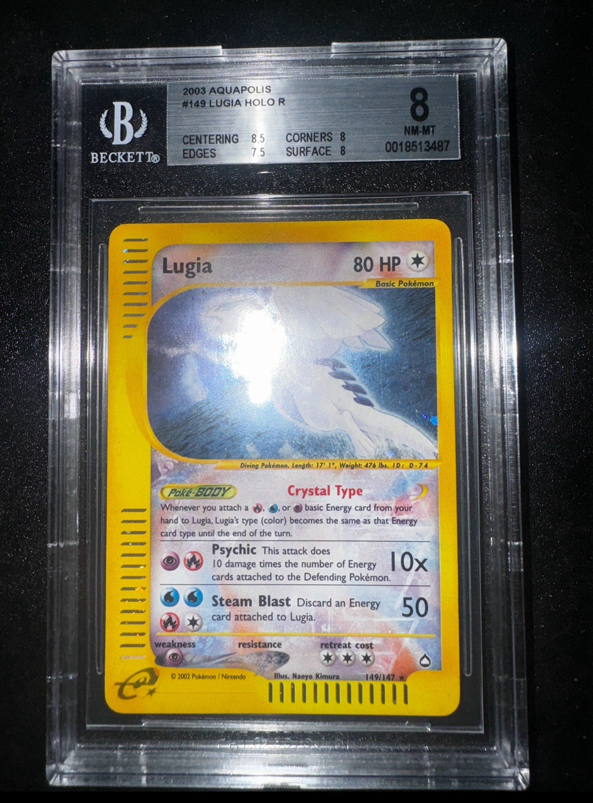 Pokemon Lugia Crystal 149/147 Aquapolis Holo ENG BGS 8 - No Charizard ...
