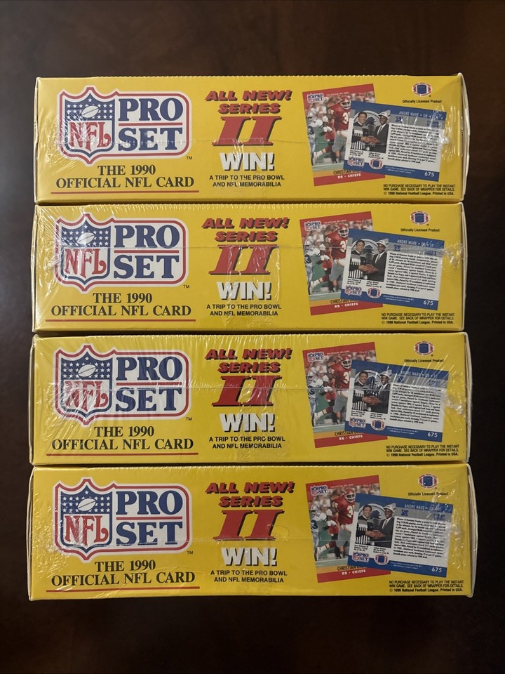 4X 1990 NFL Pro Set Series 2 Football Factory Sealed EMMIT SMITH RC 144 ...