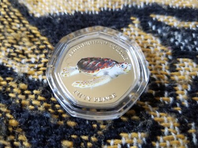 BIOT British Indian Ocean Territory 50 Pence 2019 - Loggerhead Turtle ...