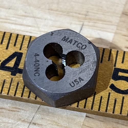 Matco 4-40 NC Hex Die H1MT440D for 124MATDS Tap and Die Set USA READ ...