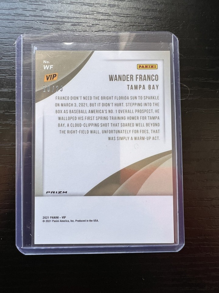 2021 Panini VIP Gold Wander Franco Camo Pandora Prizm /25 Exclusive ...