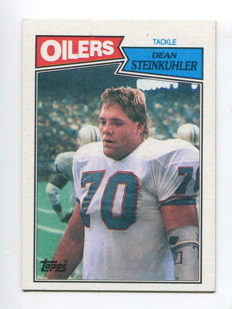 1987 Topps #313 Dean Steinkuhler Nebraska/Houston Oilers Rookie | eBay
