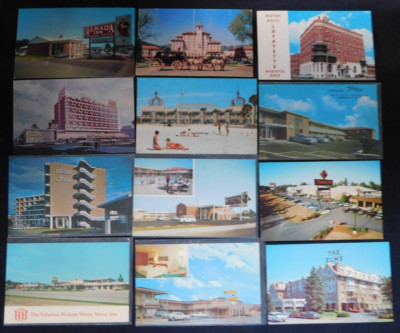 Huge Lot of 125+ chrome postcards~ Hotel, Motel, Restaurant~ Various ...