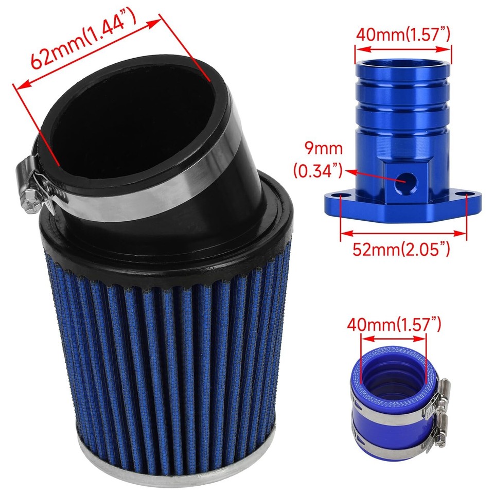 Blue VM34 Carburetor Carb Air Filter Kit For Predator 420cc 301cc GX390 ...