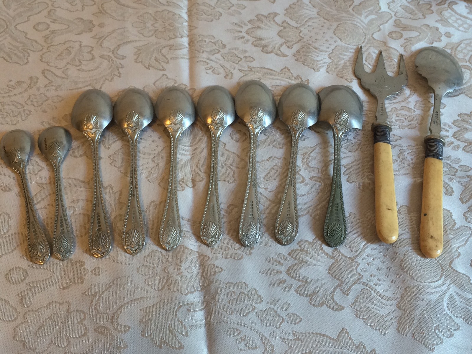 Lot of 11 Antique JGG x S NS JOHN GEORGE GRAVES, SHEFFIELD Spoons ...