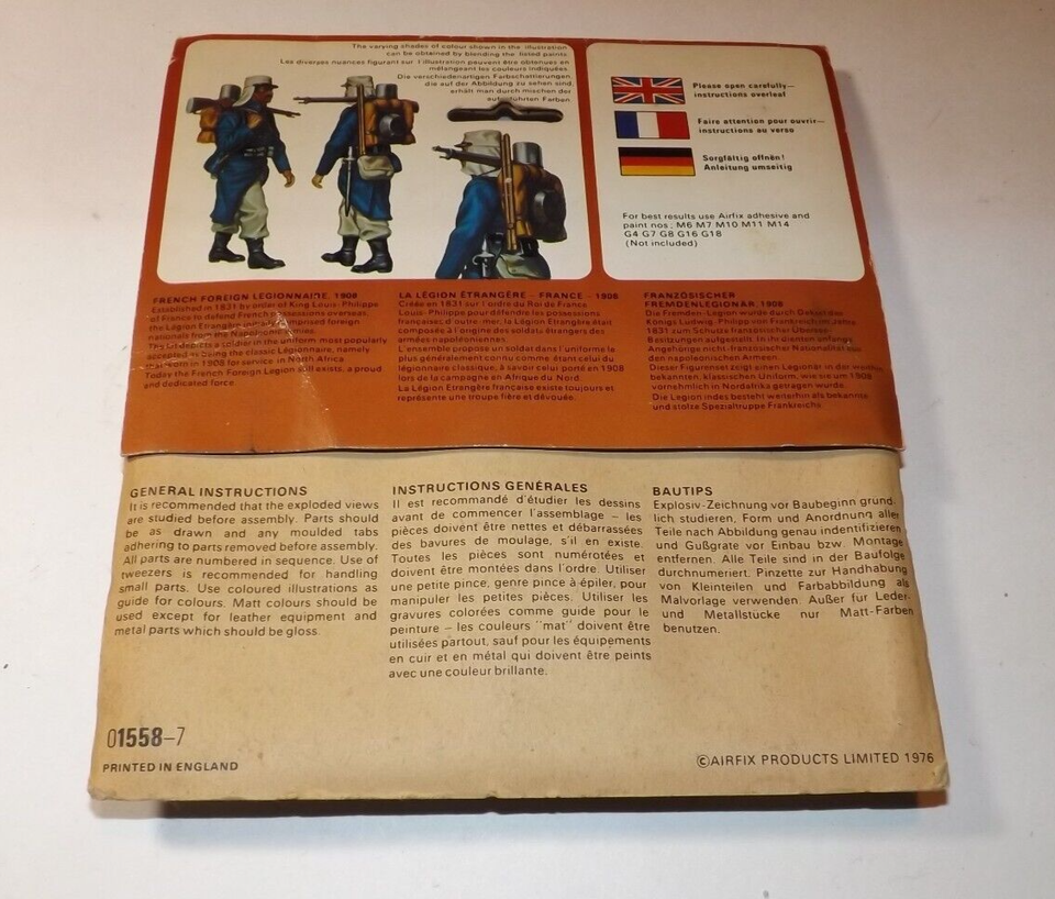 Rare 1976 Airfix French Legionnaire 1908 01558-7 Collectors Series | eBay