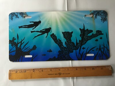 Swim Ocean Sea Snorkel Diving Diver Coral Dive Metal Booster License ...