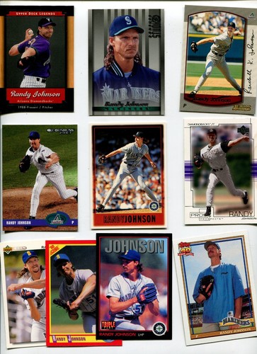 RANDY JOHNSON MARINERS DIAMONDBACKS YANKEES 30 DIFFERENT MLB BASEBALL ...