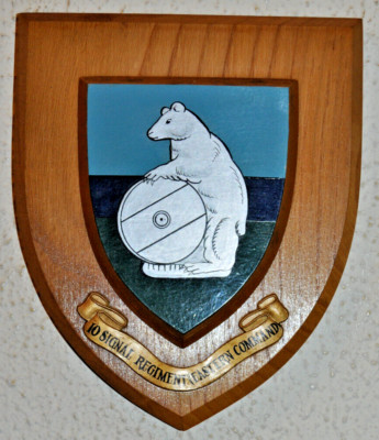 Vintage 10 Signal Regiment Royal Corps of Signals mess wall plaque ...