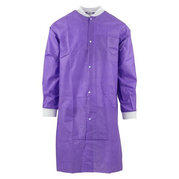 Medicom 8109-C SafeWear Hi-Perform Lab Coats SMS Fabric Purple Large 12 ...