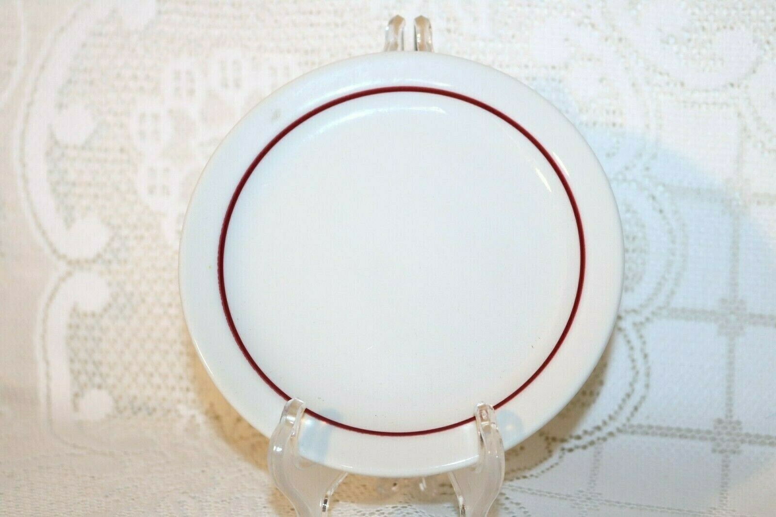 Shenango China RimRol WelRoc USA Red Stripe 1956 Restaurant Ware Pie ...