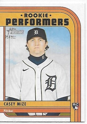 2021 Heritage HN Baseball Rookie Performers RC Casey Mize Tigers | eBay