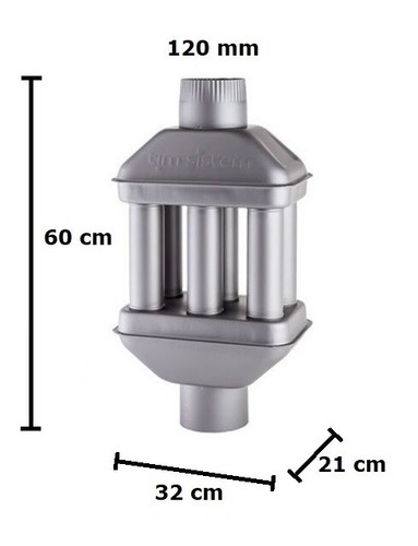 4,7'' / 120mm Flue Pipe Heat Exchanger Radiator Woodburner Fireplace ...