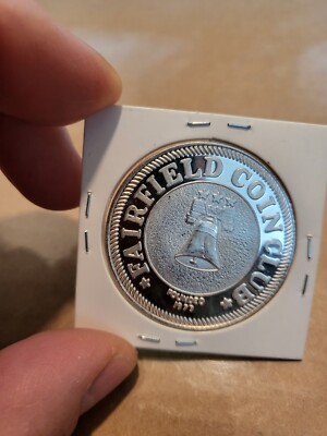 1 OZ 999 SILVER ROUND 1973 FAIRFIELD COIN CLUB 1988 ANNUAL COIN SHOW ...